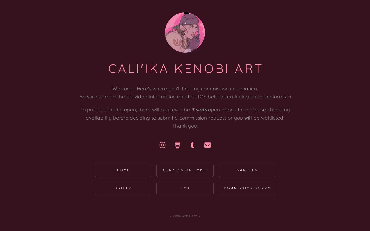 Cali'ika Kenobi Art Commissions
